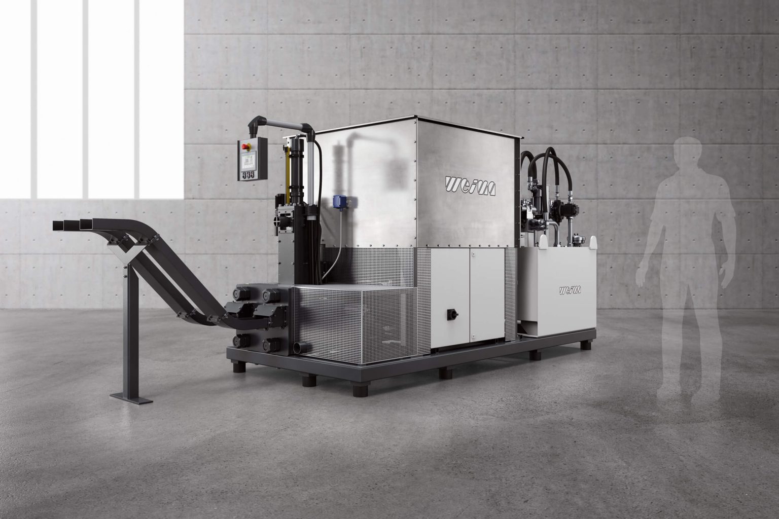 Briquette presses from WEIMA for wood chips, paper, metal shavings