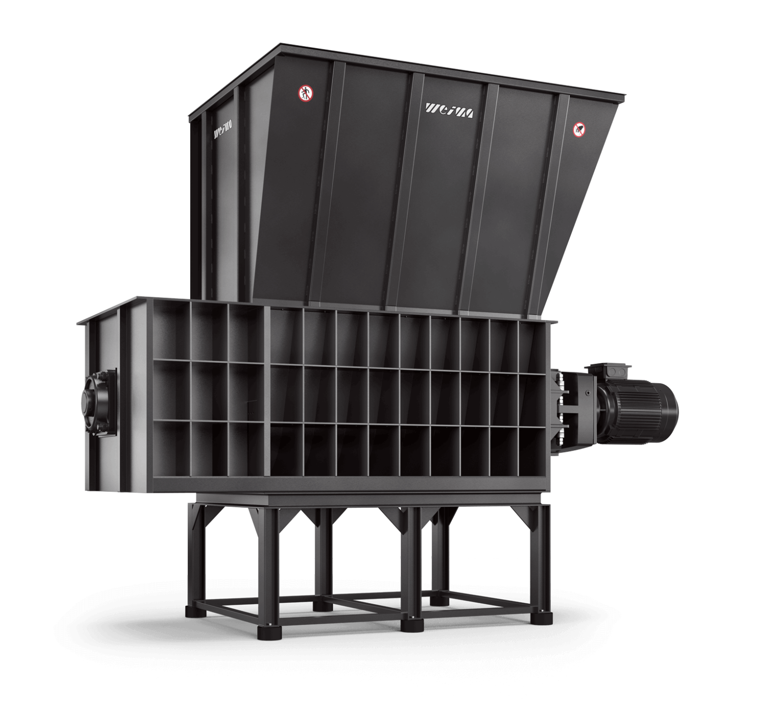 Waste wood, bulky waste, demolition wood shredders and grinders