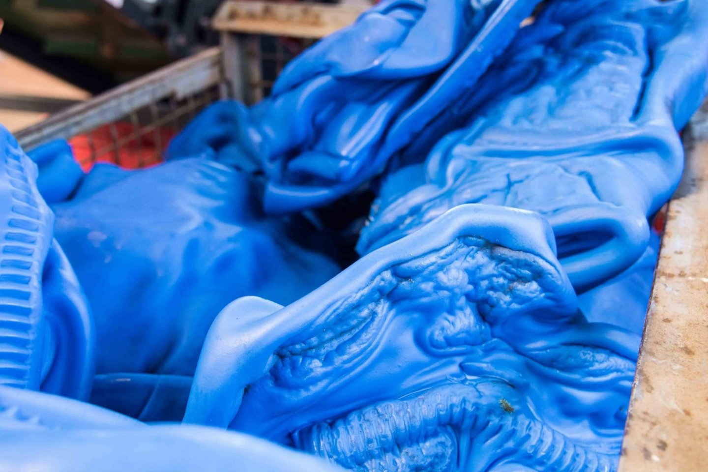 Shredding and recycling of plastic purge