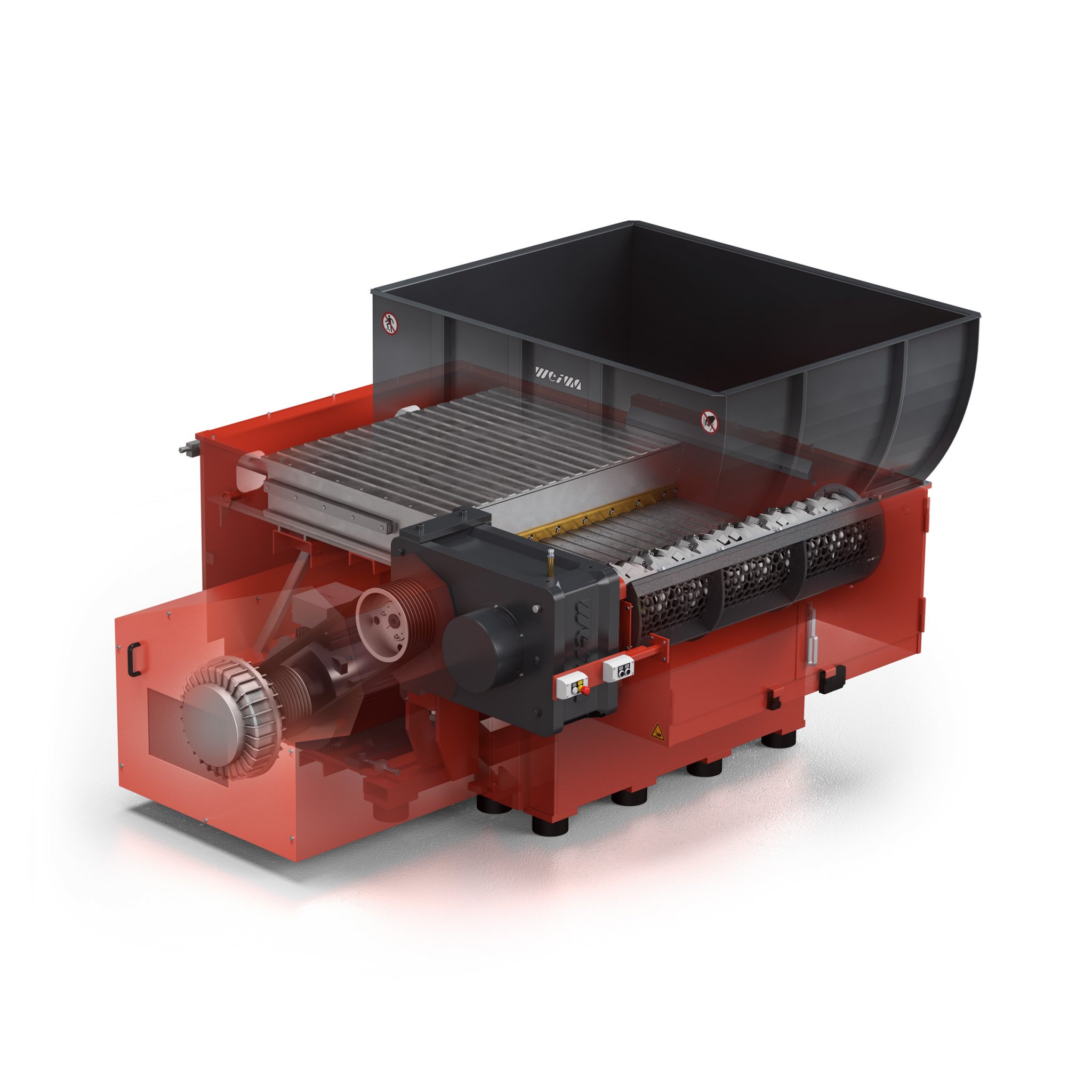 Waste wood, bulky waste, demolition wood shredders and grinders