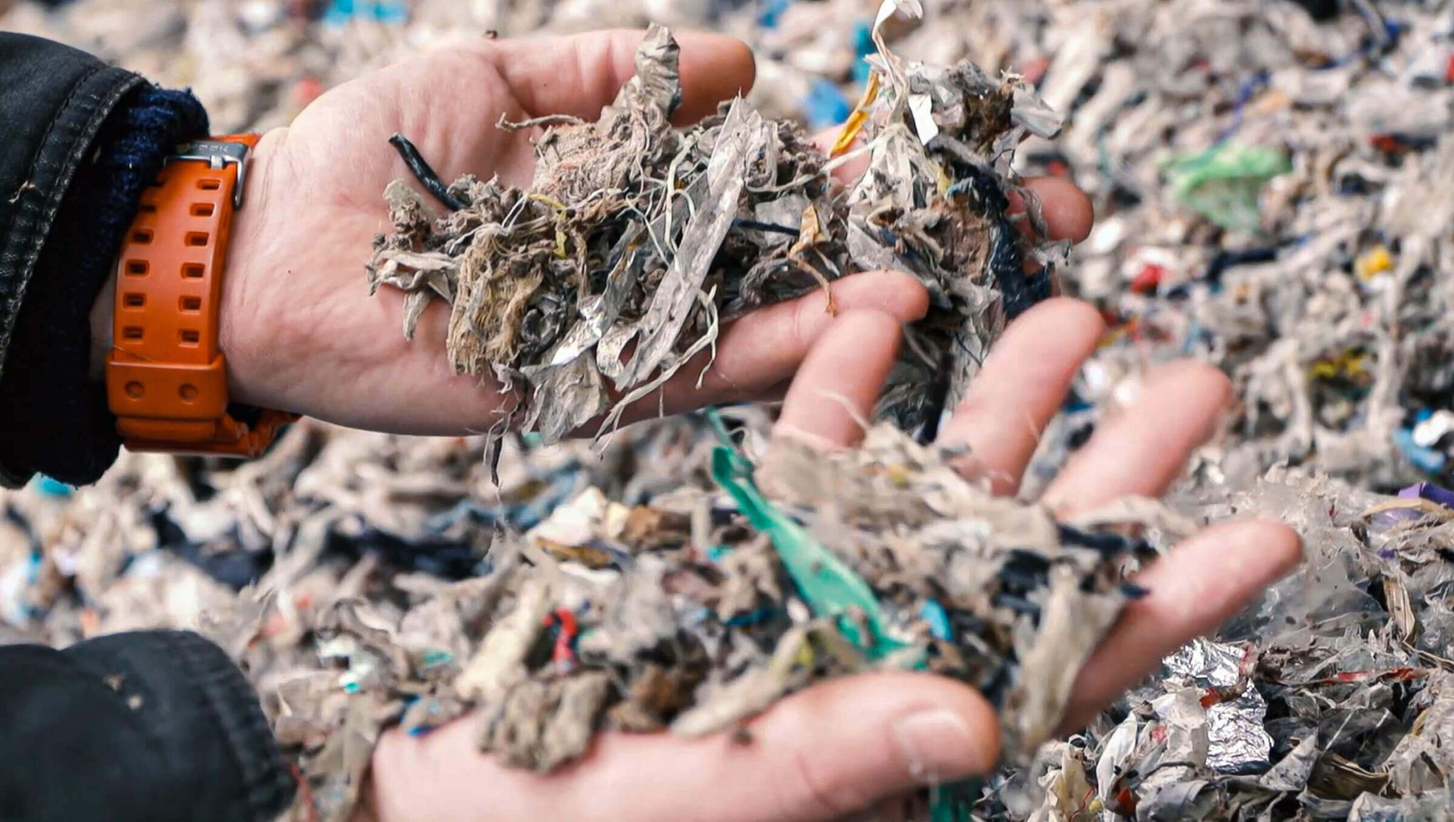 Shredding pulper ropes | reject | strings from paper recycling