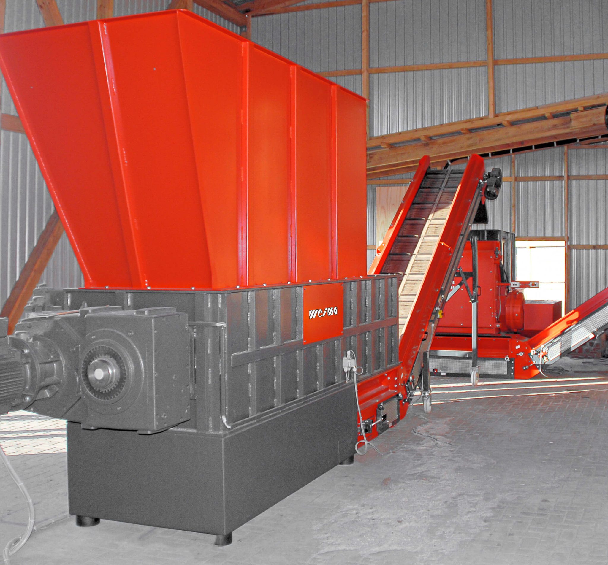 The pre-shredder Woodwolf for wooden pallets | WEIMA