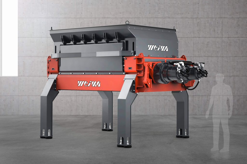 Waste-to-Energy Shredder for shredding waste & refuse derived fuel RDF
