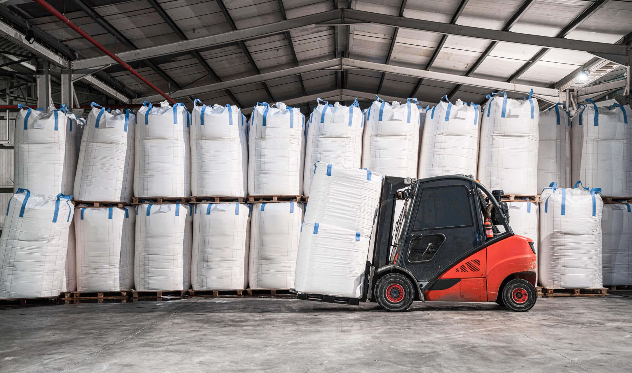 Big Bag, FIBC woven transport bags shredding for recycling and disposal