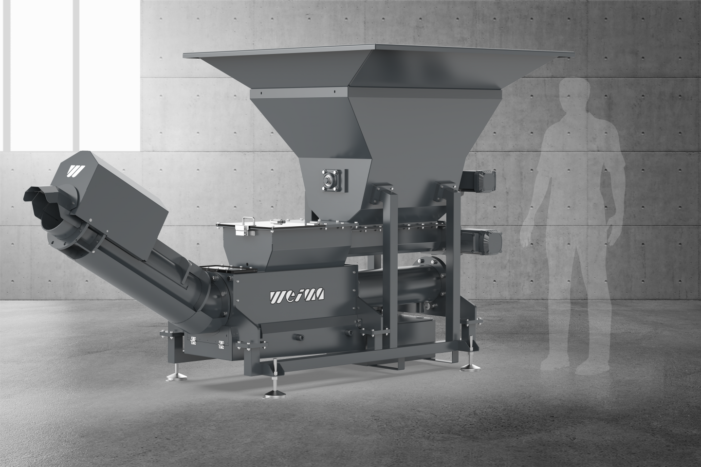 Metal + plastic swarf drainage press and recycling | WEIMA C.200